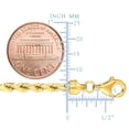 10K SOLID Yellow Gold 4mm Thick Shiny Diamond-Cut Solid Rope Chain ...