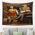 2 Broke Girls TV Show Inspired Tapestry - Soft Peach Light Beige Fabric Wall Hanging for Bedroom ...