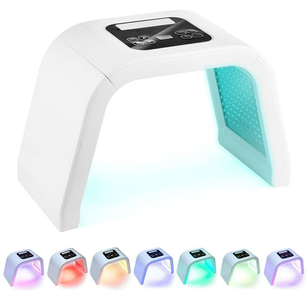 Lámpara facial LED de 7 colores, máscara facial, dispositivo de belleza ...