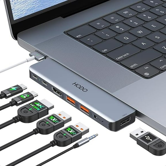 USB C Hub Adapter for MacBook Pro 2020/2019/2018/2017, MacBook Air 2018-2020 and More with 4K ...