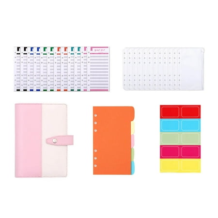 A6 Budget Binder Planner PU Leather Binder Notebook with 12 Expense ...