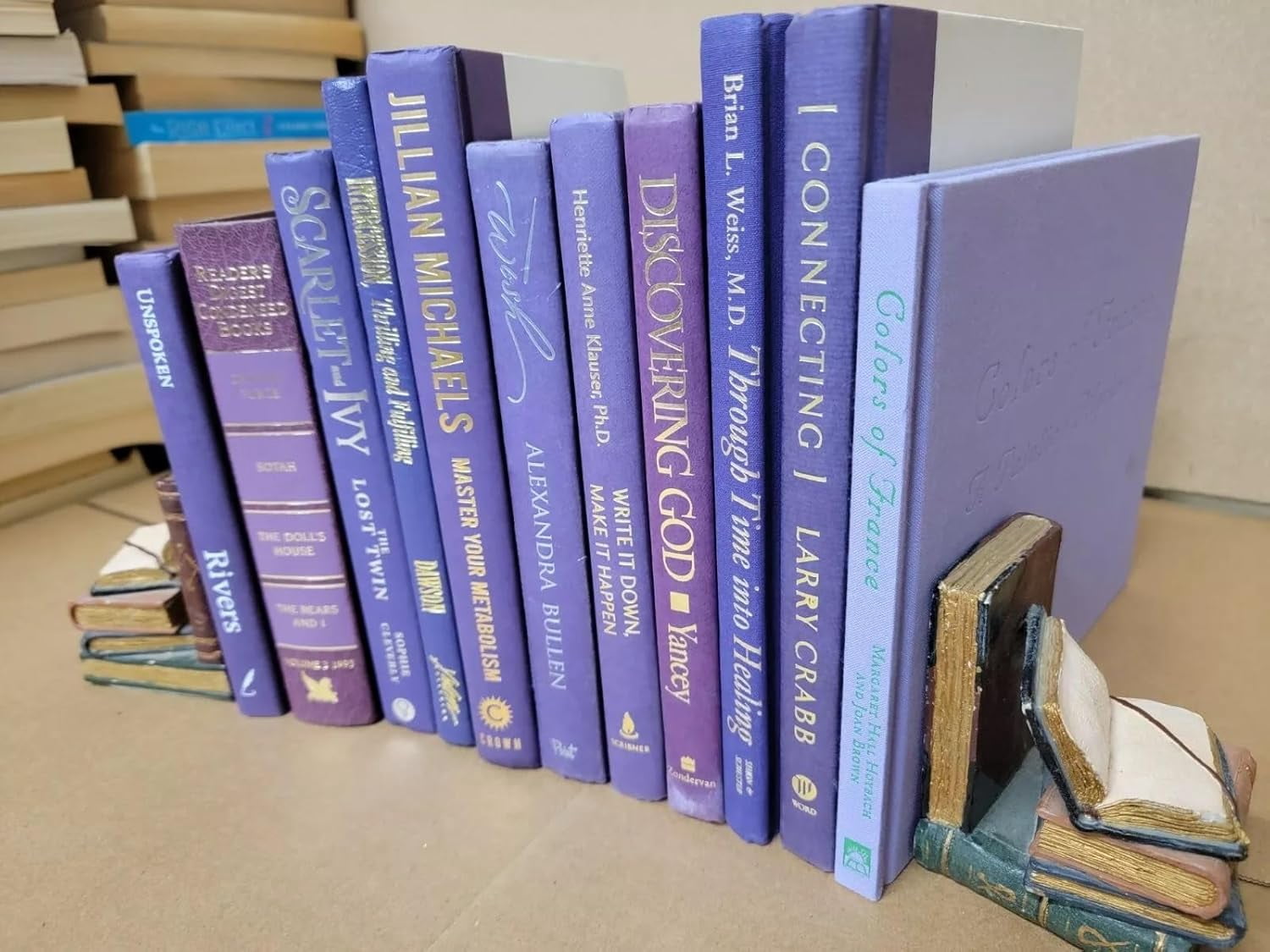 Lot of Hardcover Books in Purple Violet Shades, Random Titles for ...