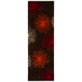 SAFAVIEH Soho Fiesta Celebration Wool Area Rug, Brown/Multi, 8' x 8 ...