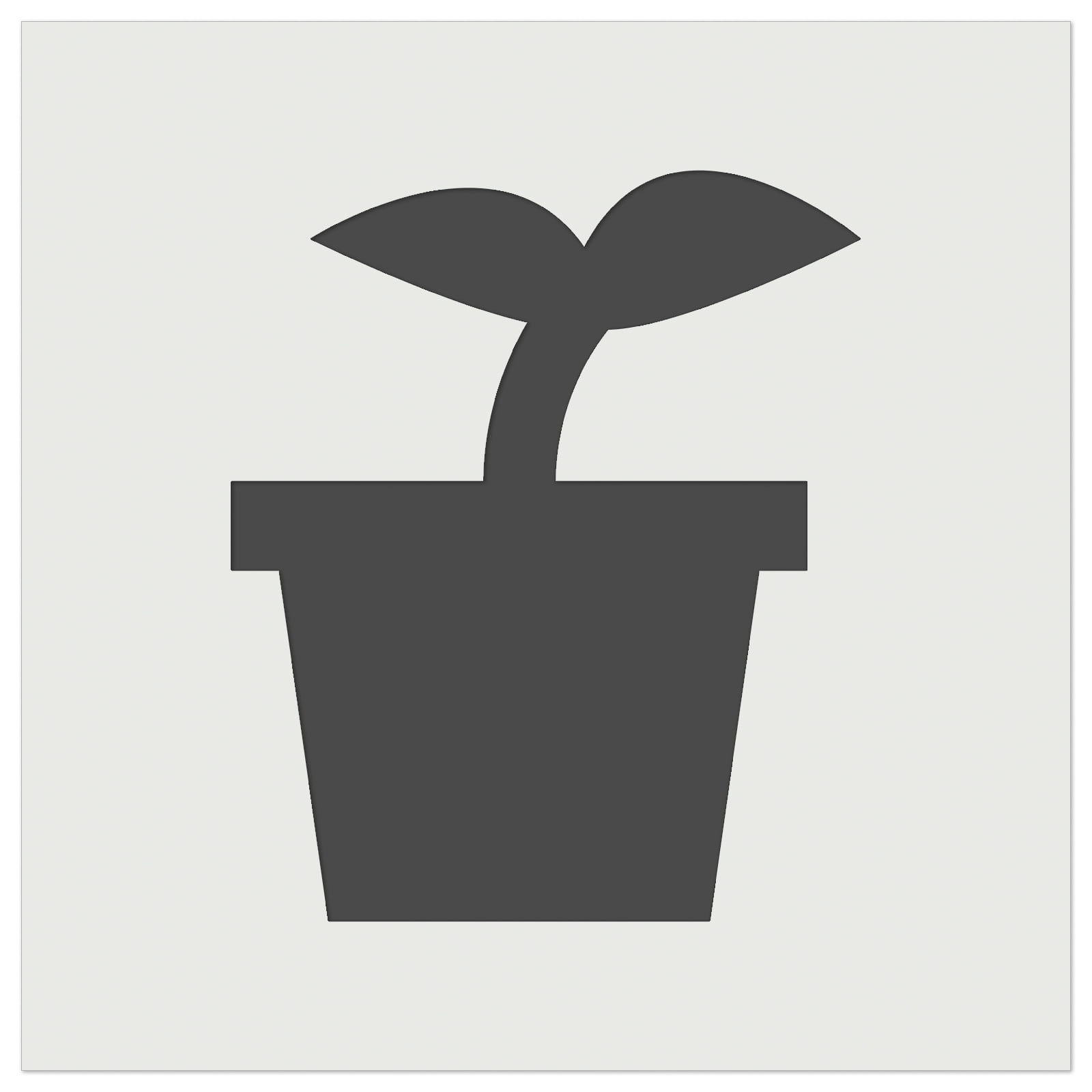 Plant Sprout Gardening Solid DIY Cookie Wall Craft Stencil - 3.5 Inch ...