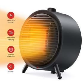 Mainstays Personal Mini Electric Ceramic Heater 350W Indoor Washed Blue ...