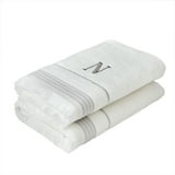SKL Home Casual Monogram Bath Towel, "N", White - Walmart.com