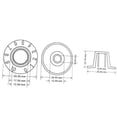 ABS Plastic Rotary Guitar Effect Knob With Aluminum Accent For Mixers ...