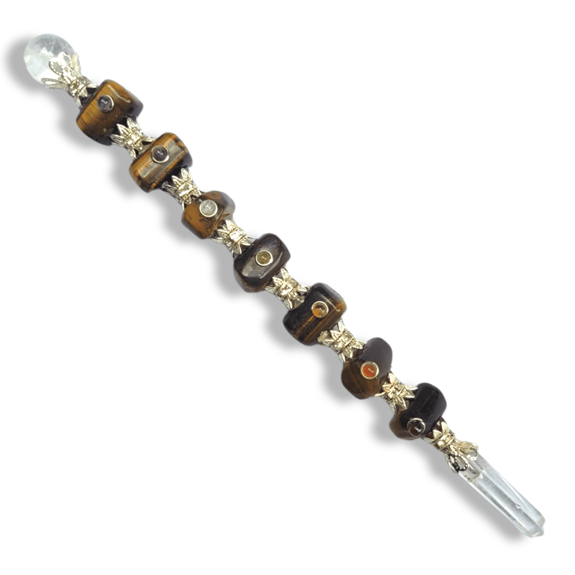 Tiger Eye Crytal Healing Wand | Energy Balancing & Aura Cleansing ...