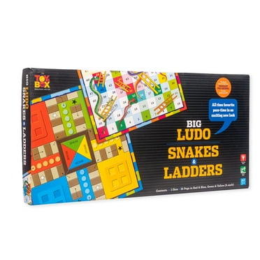 Wooden 2-in-1 Board Game Set, Reversible Snakes and Ladders, Ludo - Walmart.com