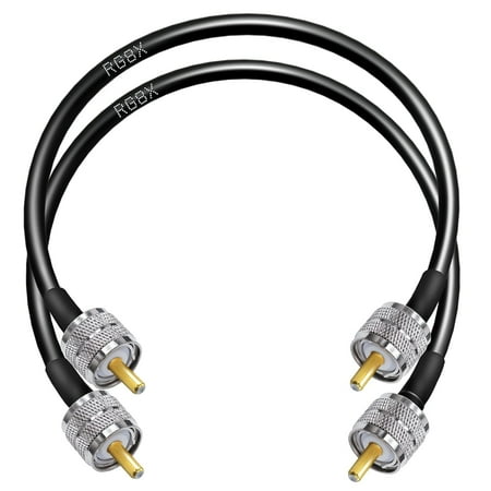 UHF CB Coax Cable RG8X UHF PL259 Male to Male Low Loss Coaxial Cable ...