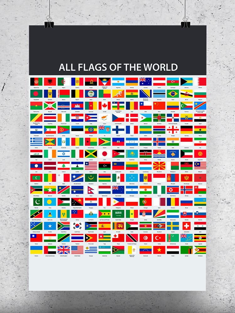 All Flags Of The World Poster -Image by Shutterstock - Walmart.com