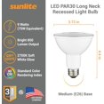 SHAANXIXIAN LED PAR30 Long Neck Recessed Light Bulb, 9 Watt, (75W EQ ...