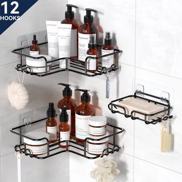 Cfowner 3-Tier Plastic Waterproof Corner Shower Caddy for Bathroom ...