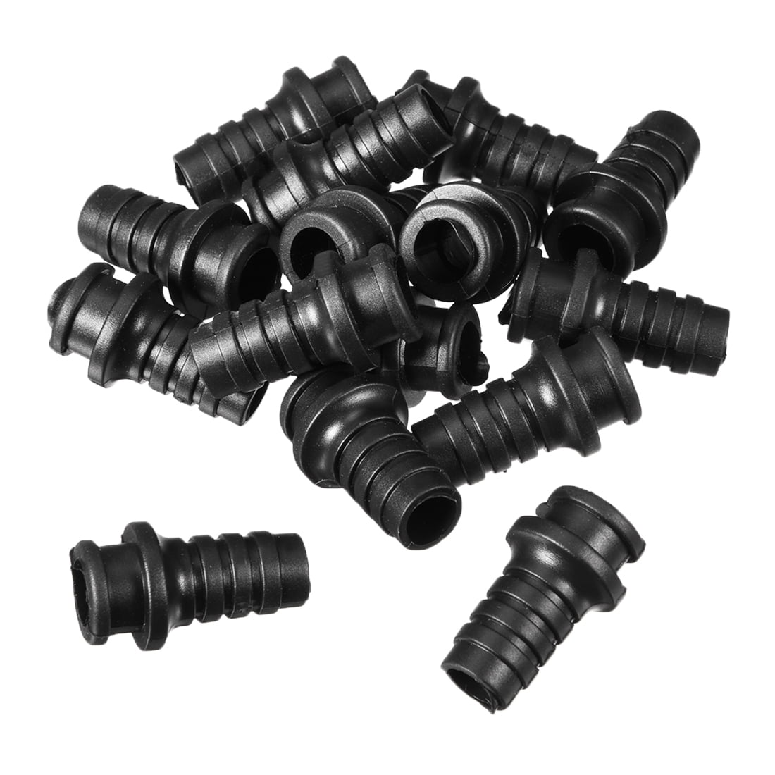 15pcs 8-7mm PVC Strain Relief Cord Boot Protector Power Tool Hose Black ...