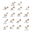 18 Pairs Stainless Steel Earrings Set for Women Men Star Heart Geometry ...