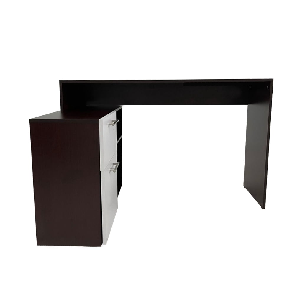 Escritorio Trick! Con Archiveros y Entrepaño 670W Wengue | Walmart en línea