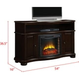 Merrill 54-in Media Fireplace in Merlot - Walmart.com