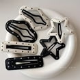 Black and White Polka Dot Star Hair Clip - Fashionable and Versatile ...