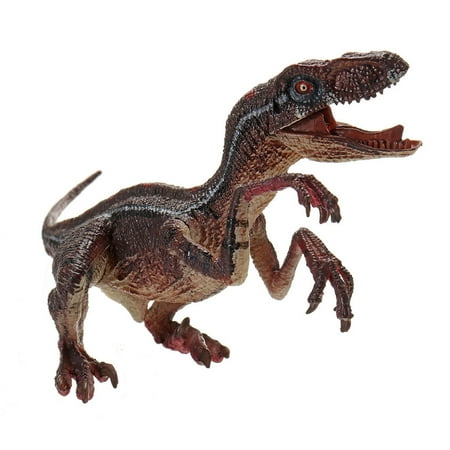 Jurassic Velociraptor Realistic Raptor Dinosaur Toy Movable Jaw Kids ...