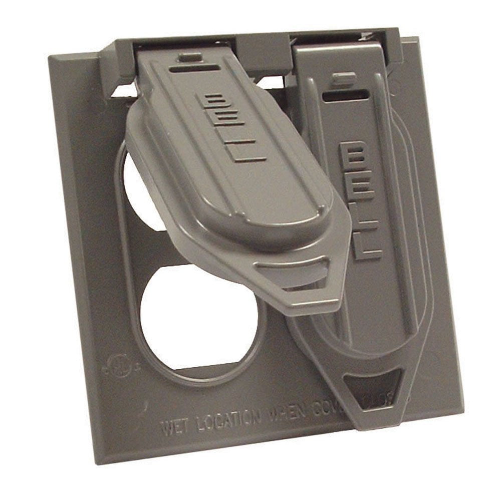 Hubbell-Bell 5148-0 Duplex Receptacle Cover Gray - Walmart.com ...