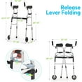 "OasisSpace Elderly Foldable Walker: 300lbs Adult Medical Health Stand ...