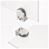 Stainless Steel Glass Clamp, Glass Clip Curved Back Round Glass Bracket ...
