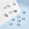 100Pcs 304 Stainless Steel Cuff Earrings Stainless Steel Color 10x6mm ...