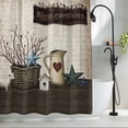 Bless Our Home Shower Curtains for Bathroom, Blue Star Sheep Branch ...