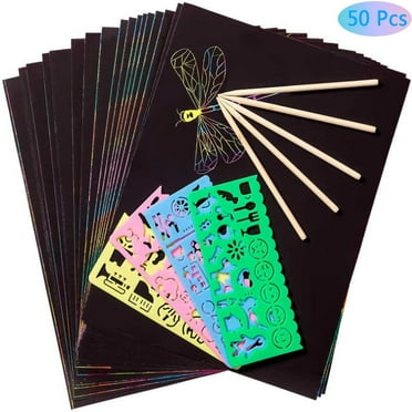 Scratch Paper Art Notebooks - Rainbow Scratch Off Art Kits for Kids ...