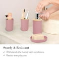 CERBIOR 9 PCS Bamboo Bathroom Set: Bin, Soap Dispenser, Dish ...
