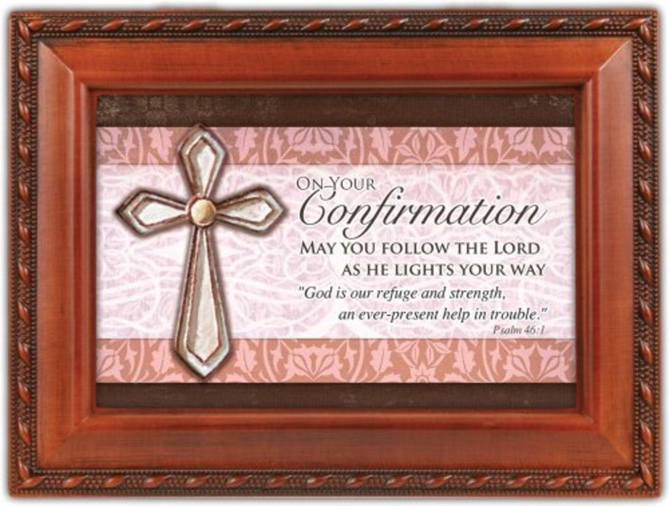 Confirmation Girl Inspirational Woodgrain Traditional Music Box Plays ...