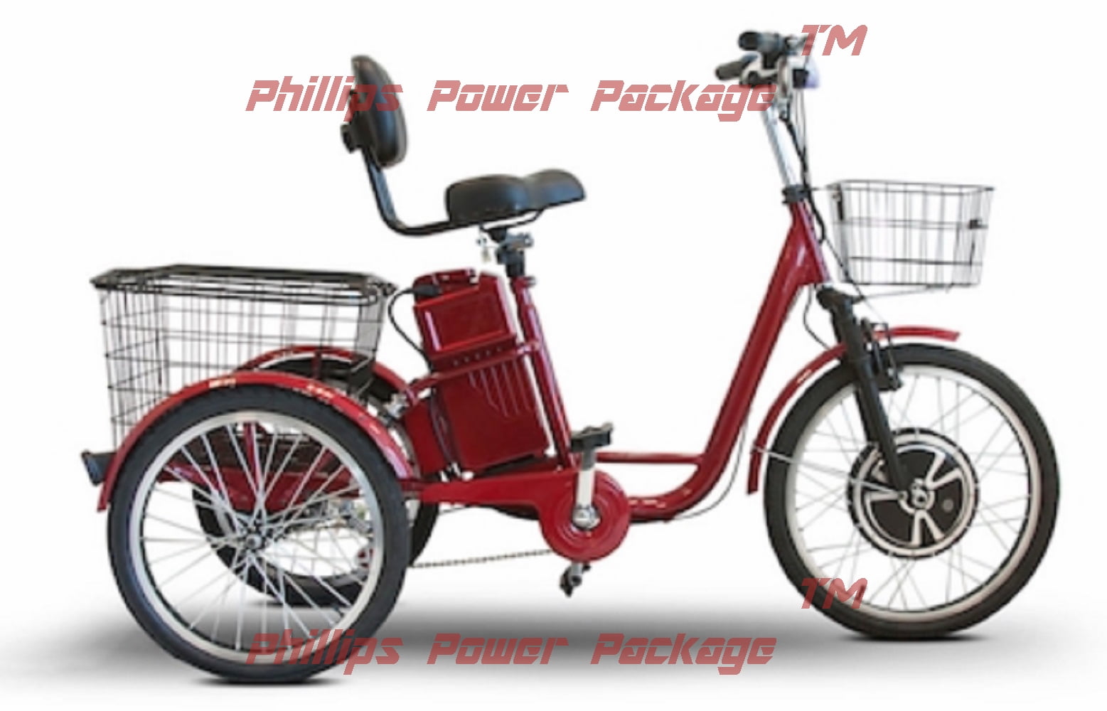 E-Wheels - EW-29 Electric Trike - 3-Wheel - Red - Walmart.com