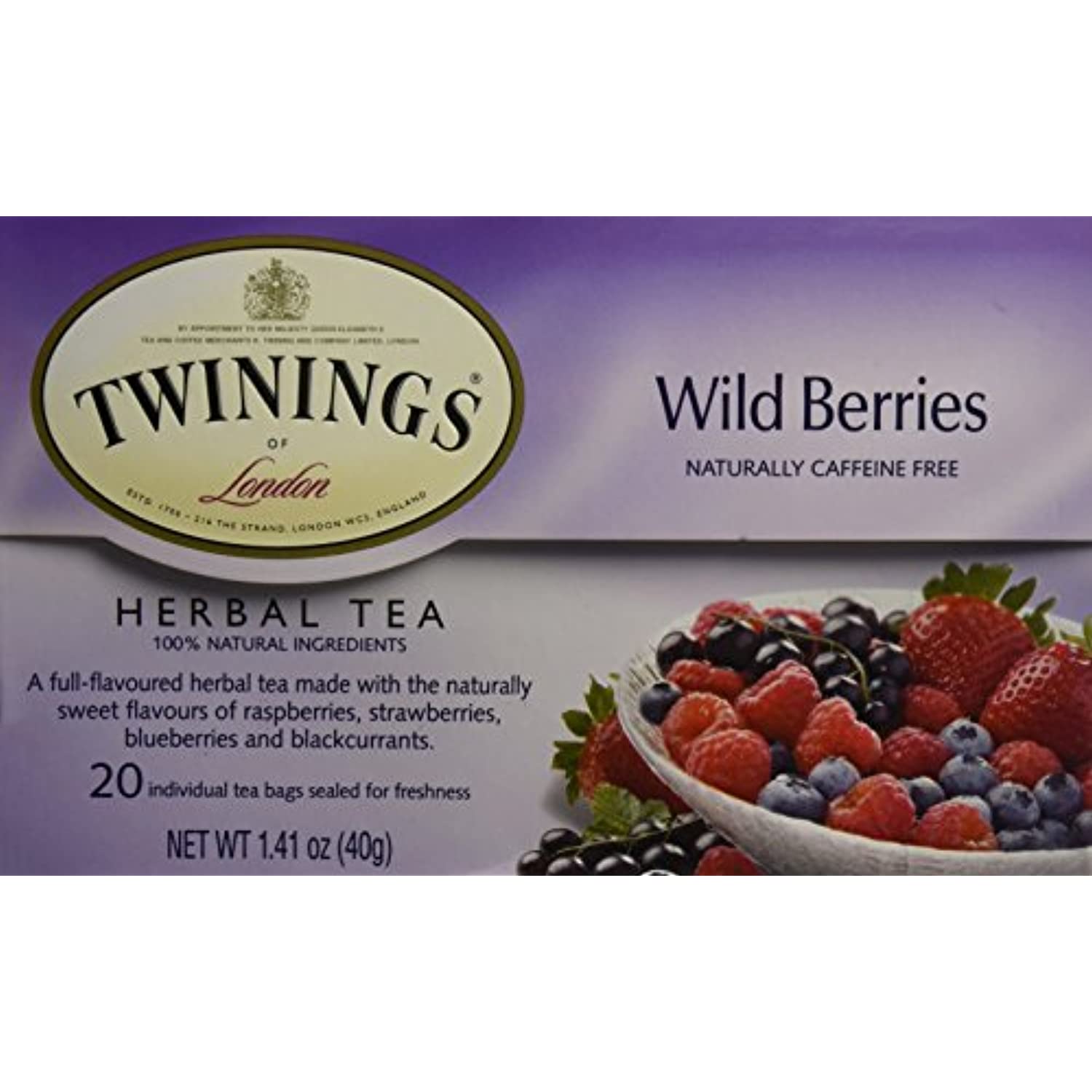 Twinings Herbal Wild Berries Bagged Tea, 20 Count - Walmart.com