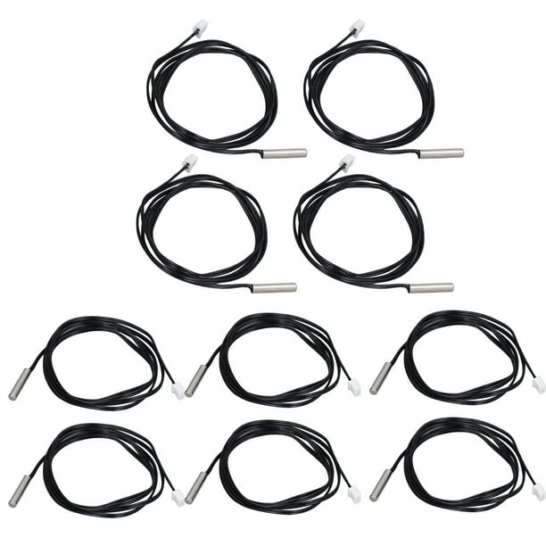 10 piezas Sensor de termistor NTC Sonda de temperatura de temperatura ...