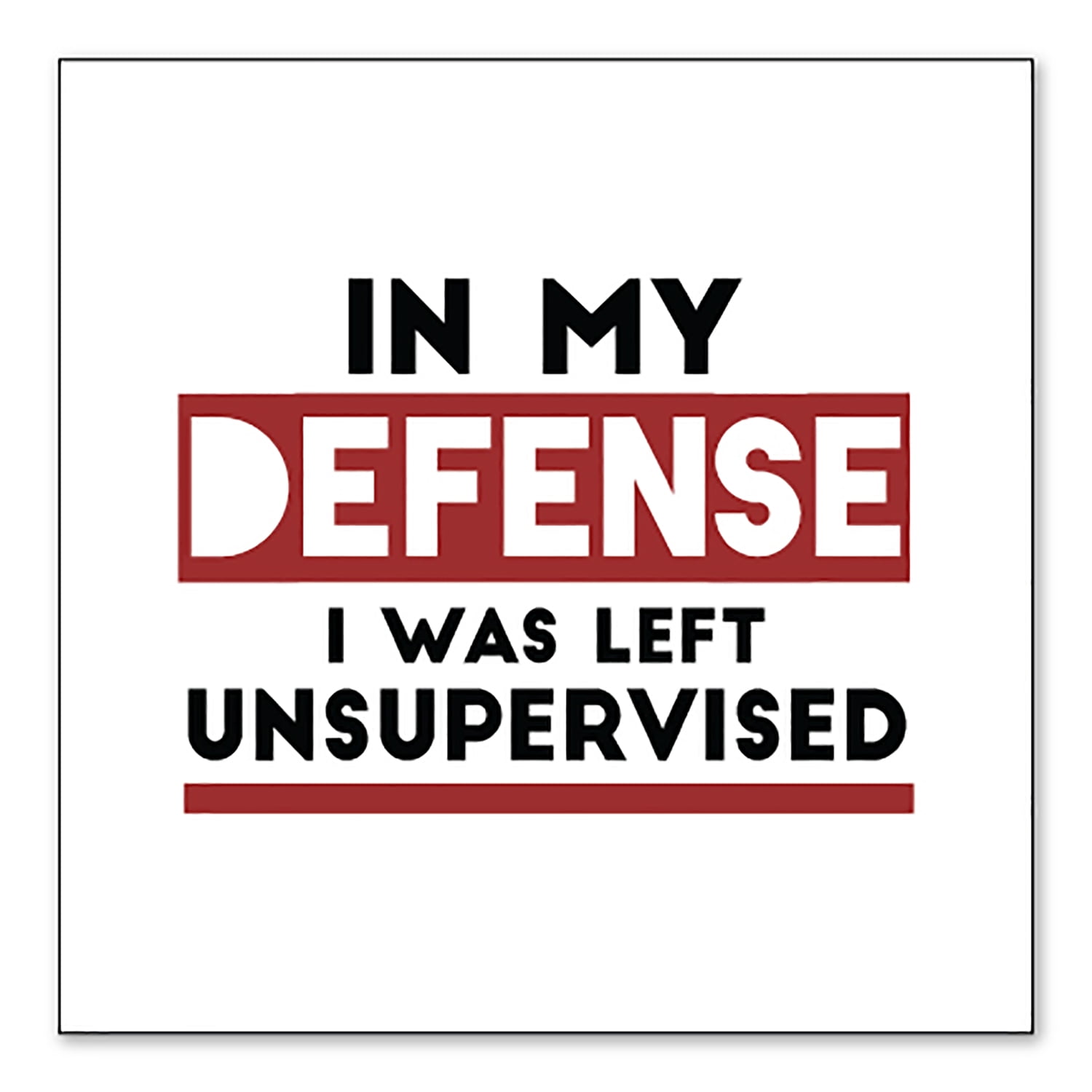 DistinctInk Custom Bumper Sticker - 4" x 4" Decorative Decal - White ...