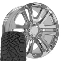 OE Wheels CV62 24 Inch Rims and Tires Fit Silverado 1500 Style 24x10 ...