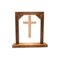 YuanGuangQ Floating Wood Cross Tabletop Decor, Handmade Poplar Wood ...