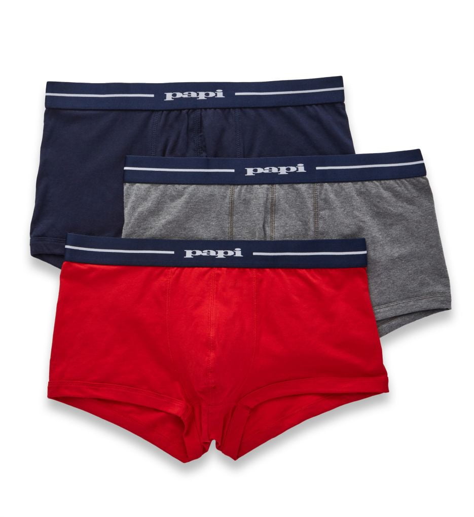Men's Papi 980528 Essentials Cotton Stretch Brazilian Trunk - 3 Pack ...