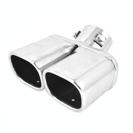 Unique Bargains Auto Car Bolt on Stainless Steel Dual Square Slanted ...