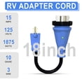 EPICORD RV Adapter Cord 15Amp Male to50Amp Female 110V 18in Electrical ...