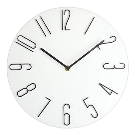 Daruoand 12 Inch Large Wall Clock 3D Number Decorative Wall Clock Non ...