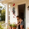 1. Handcrafted Copper Wind Chimes with 6 Birds & Tuned Tubes, Weather ...