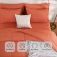 7pcs Comforter Set Queen Size Orange - Bed In A Bag Set, Bedding Sets ...