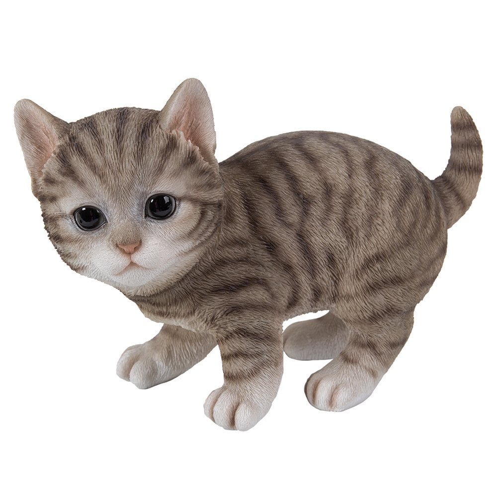 Pacific Giftware Realistic and Cute Grey Tabby Kitten Collectible ...