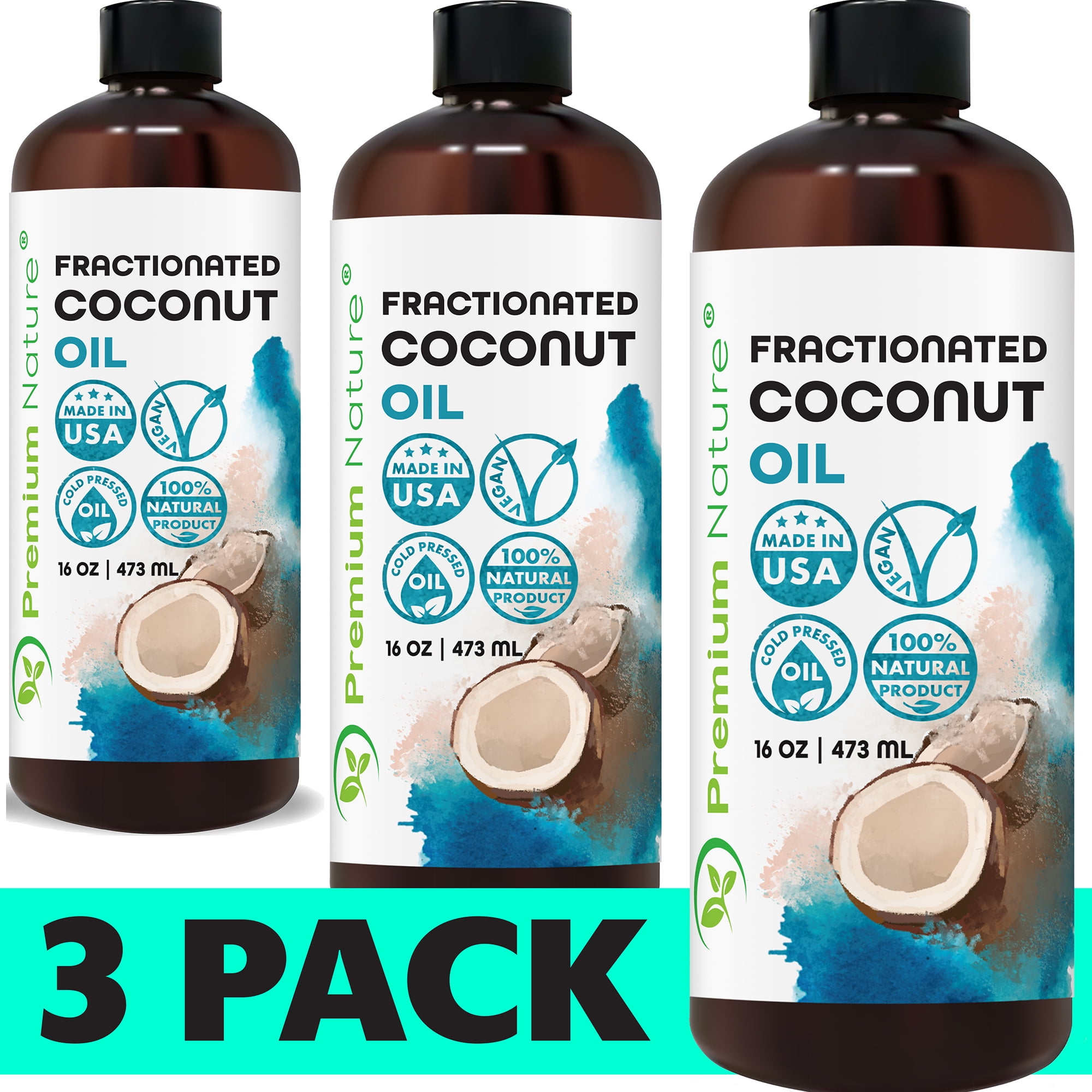 Fractionated Coconut Massage Oil Pure Body Carrier Massage Oil For Hair And Skin By Premium Nature