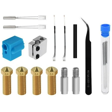 V6 Hot End Full Kit, 3D Printer J-Head Hotend with Fan + Extruder Brass ...