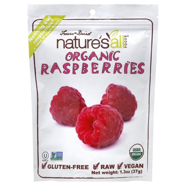 Natierra Freeze Dried Raspberries, 1.3 Oz - Walmart.com