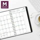 AT-A-GLANCE Contemporary Weekly Monthly Planner, 5" x 8", Black ...