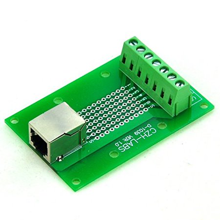 RJ11/RJ12 6P6C Right Angle Jack Breakout Board, Terminal Block ...