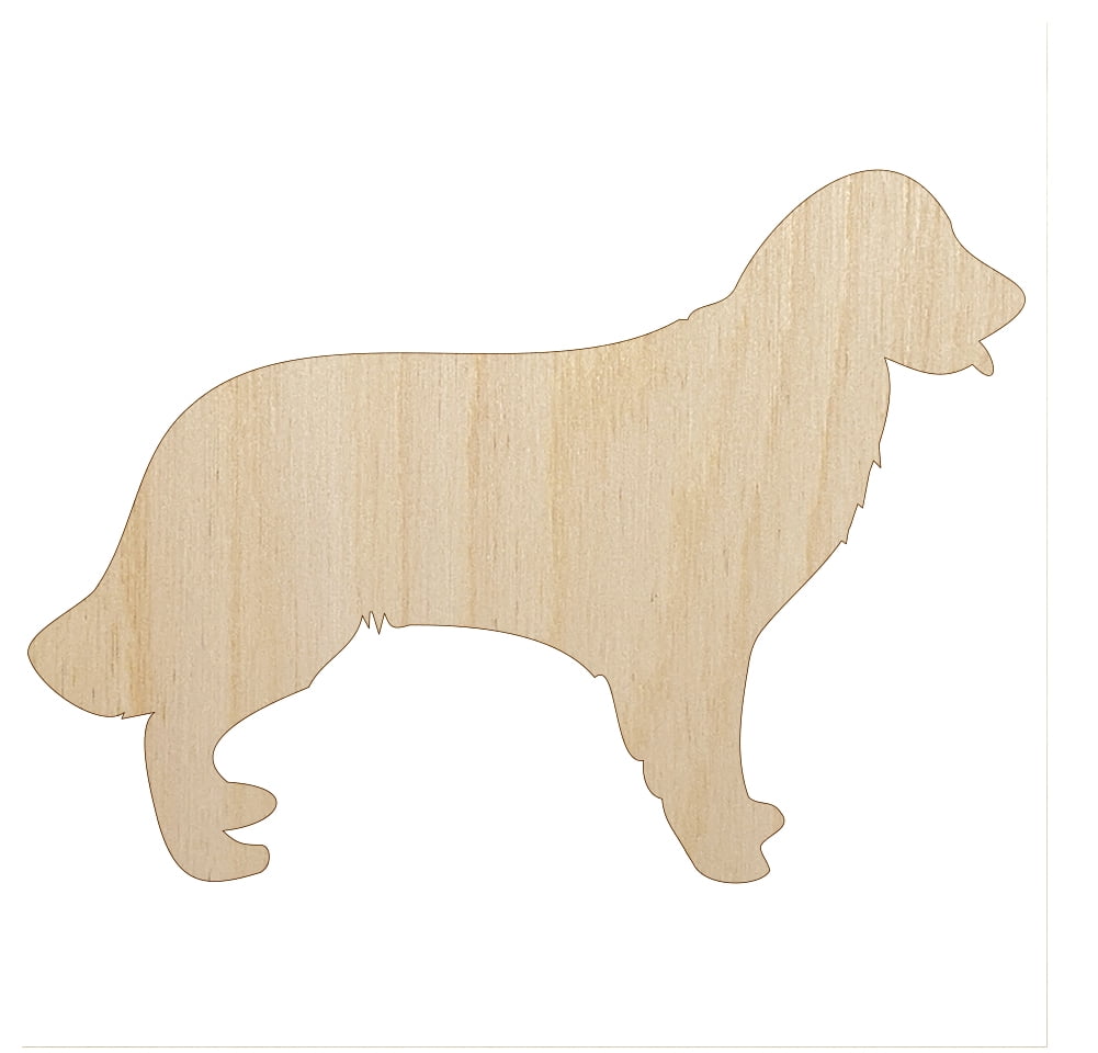 Golden Retriever Dog Solid Wood Shape Unfinished Piece Cutout Craft DIY ...